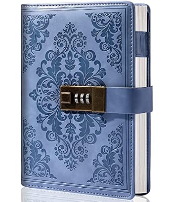 CAGIE Lock Journal for Women Vintage Refillable Diary with Lock 224 ...