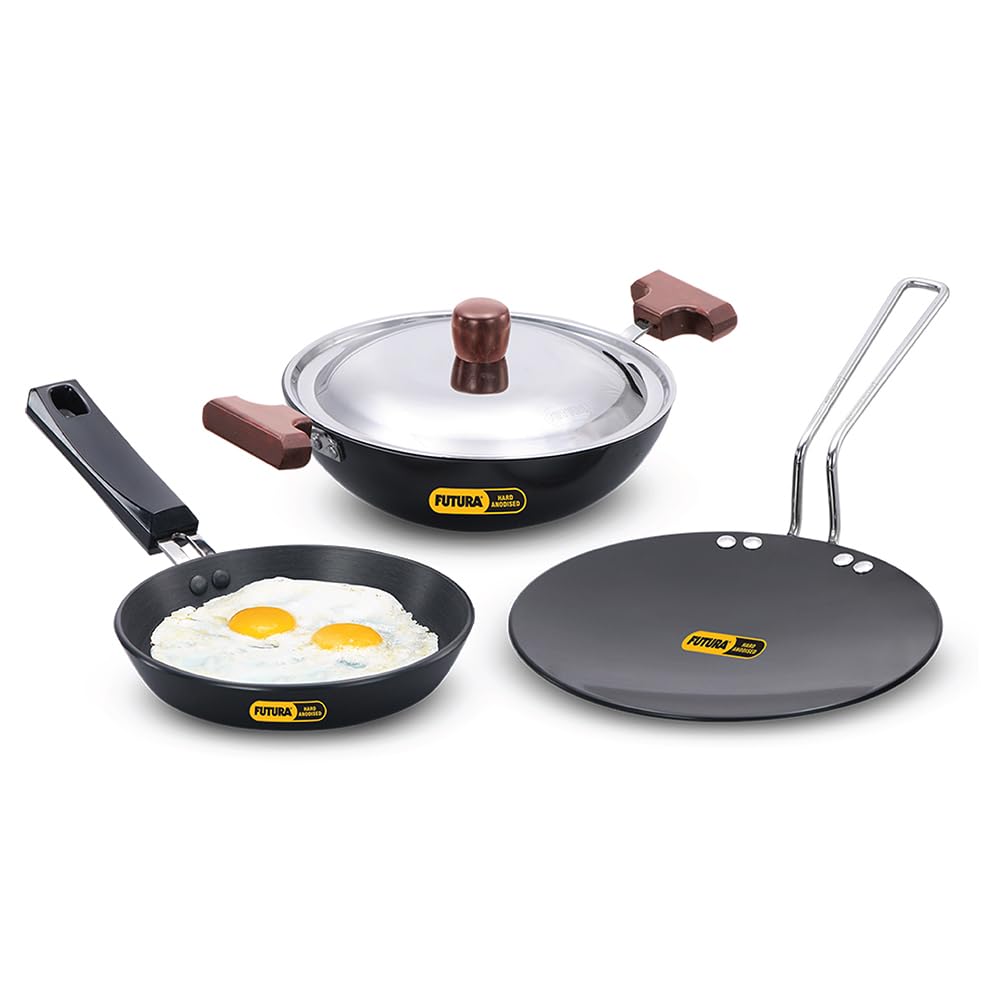 Buy Hawkins Futura 3 Pieces Cookware Gift Set - Hard Anodised Tava ...
