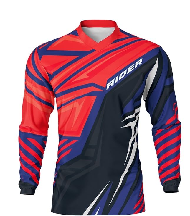 woopme® Bike Rider Jersey Boy's and Men's Full Sleeve V Neck Off Road ...