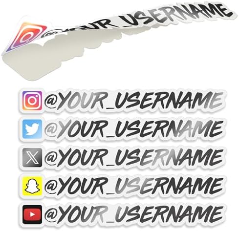 Amazon.com - VulgrCo Custom Full Color Print Social Media Decal Sticker ...