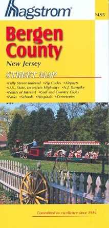 Hagstrom Bergen County New Jersey Street Map: Hagstrom Map Company ...