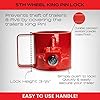 Amazon.com: Equipment Lock 5th Wheel Trailer Kingpin Lock - Powder ...
