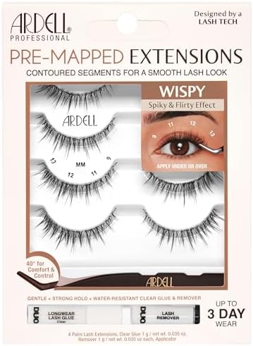 Amazon.com: Ardell Pre-Mapped Eyelash Extensions Kit - False Lashes ...
