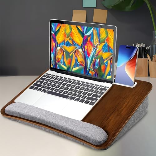 SAIJI Laptop Lap Desk, Portable Laptop Desk for Bed - Fits Up to 17 ...