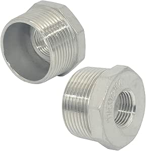Amazon.com: IYOHHAR 2PCS Reducing Hex Bushing, 1-1/4" Male NPT to 1/2 ...