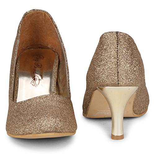 Buy Likes Footwear Women's Gold Heel Bellies at Amazon.in