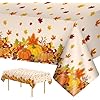Amazon.com: 2 Pcs Thanksgiving Tablecloth Plastic - Disposable Fall ...