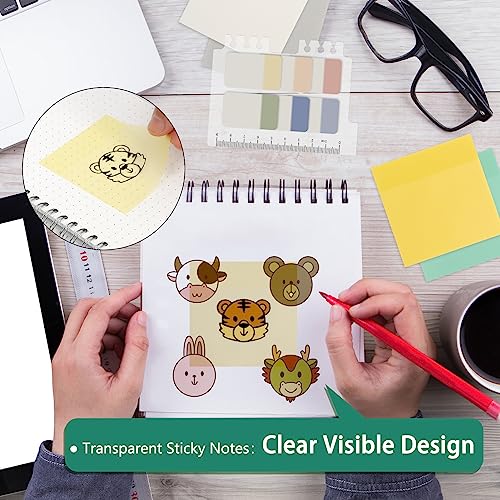 Snapklik.com : NatureTouch Transparent Sticky Notes 3x3 Clear Sticky ...
