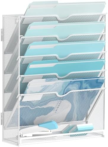 Amazon.com : SUPEASY 6-Tier Wall File Organizer - Wall Mounted Mail ...