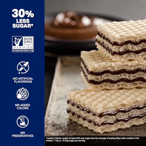 Loacker Classic Chocolate Wafers - Premium Crispy Wafer Cookies with ...
