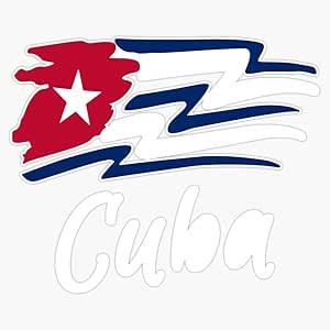 Amazon.com - Cuban Flag Cuba Miami Spanish Cuban Roots Sticker Vinyl ...