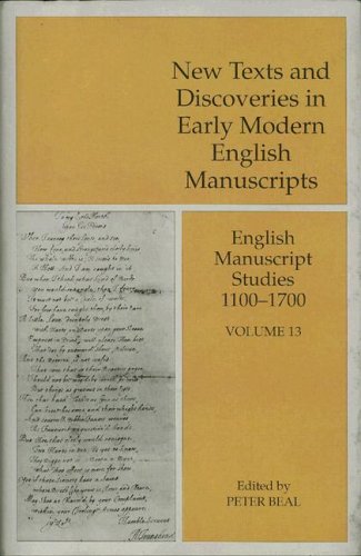 New Texts and Discoveries in Early Modern English Manuscripts: English ...