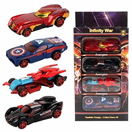 INFINITE POCKET Set of 4 Cars Toys Character Free Wheel High Speed ...