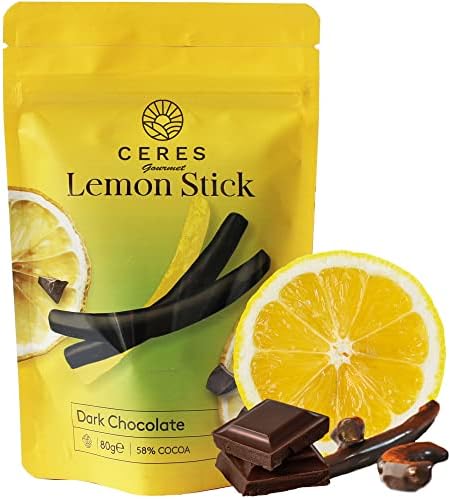 Amazon.com: Chocolate Covered Lemon Sticks Snacks, Dried Candied Lemon ...