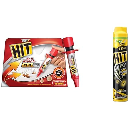 HIT Anti Roach Gel & HIT Lime Flower Insect Spray, 400ml : Amazon.in ...