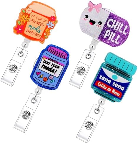 Amazon.com : Cute Badge Reels Retractable ID Badge Holder Retractable ...