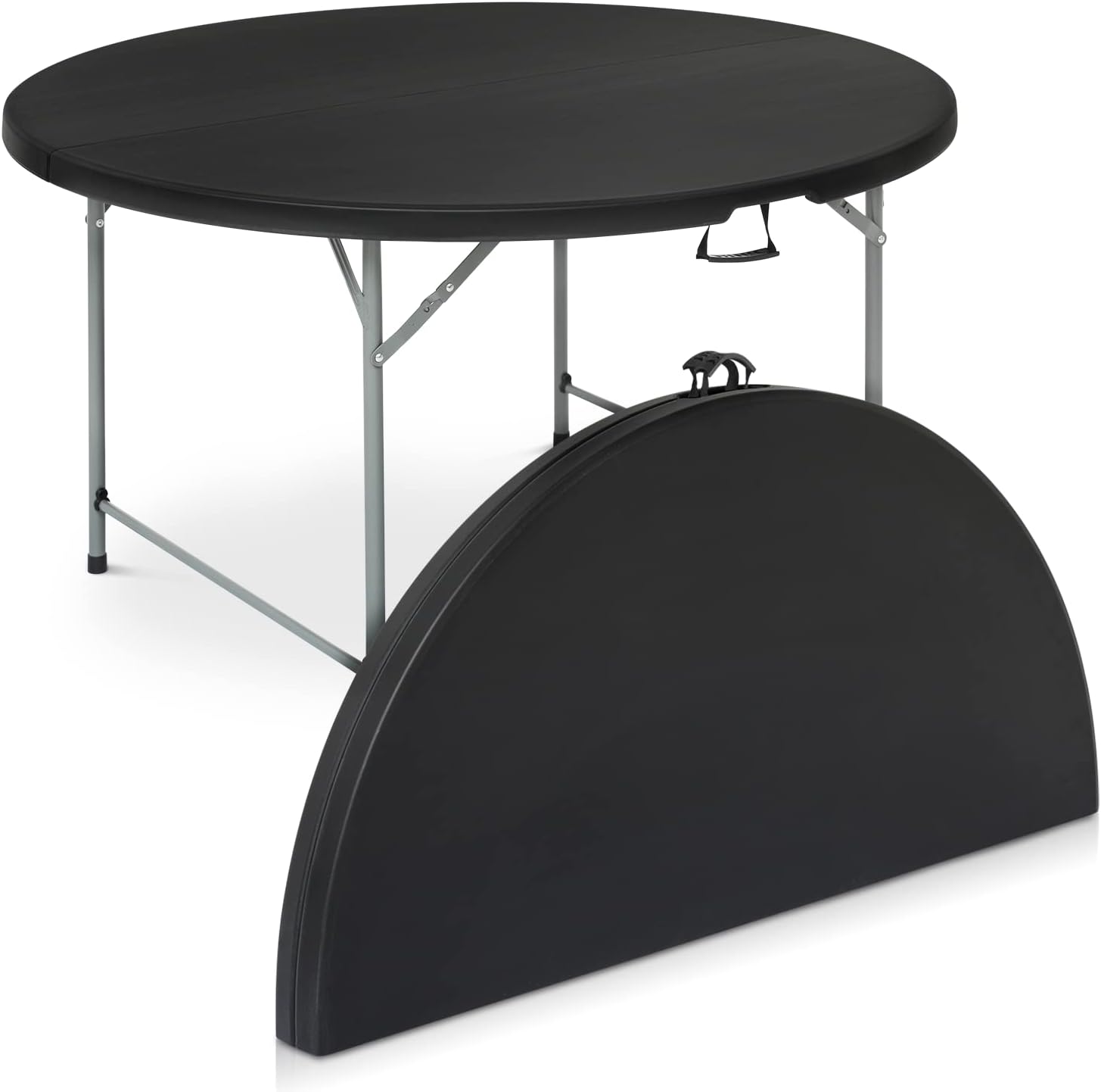 Amazon.com: MoNiBloom 5Ft Round Folding Table, Indoor Outdoor Plastic ...