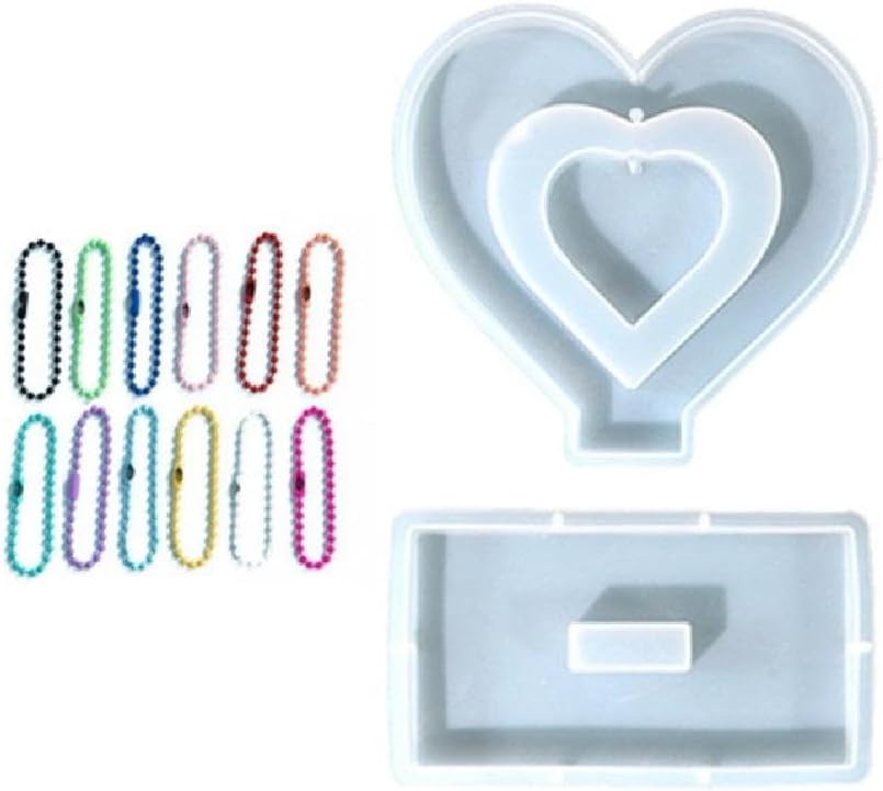 Amazon.com: Resin Photo Frame Molds Set Heart Shape Silicone Mold for ...