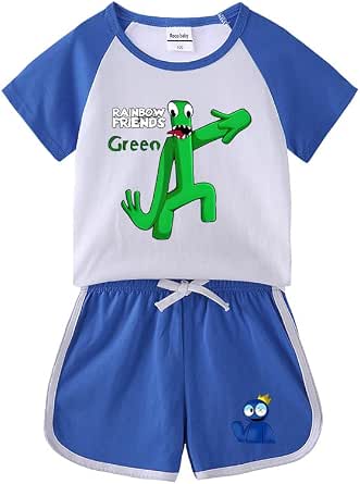 Amazon.co.jp: AERKO レインボーフレンズ rainbow friends キッズ 子供服 夏服 半袖 Tシャツ ショート ...