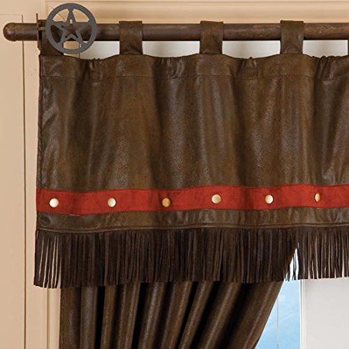 Buy Carstens Distressed Brown Fringe Western Valance Online at Low ...