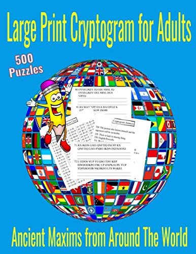 Amazon.com: Large Print Cryptogram for Adults 500 Puzzles: Ancient ...