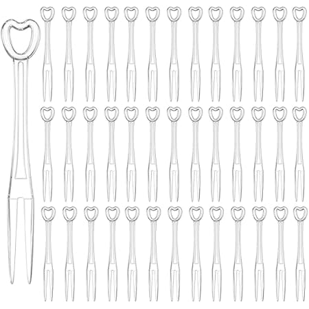 Amazon.com | 450PCS Clear Plastic Forks Disposable Cocktail Picks Fruit ...