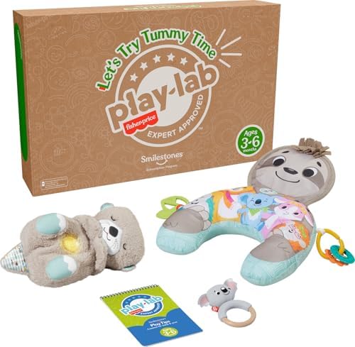 Amazon.com: Fisher-Price Baby Play Kit Let’s Try Tummy Time Gift Set ...