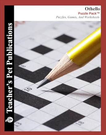 Othello Puzzle Pack - Teacher Lesson Plans, Activities, Crossword ...