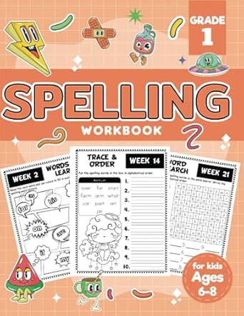 Amazon.com: Spelling Workbook Grade 1: 1st Grade Workbook for Kids Ages ...