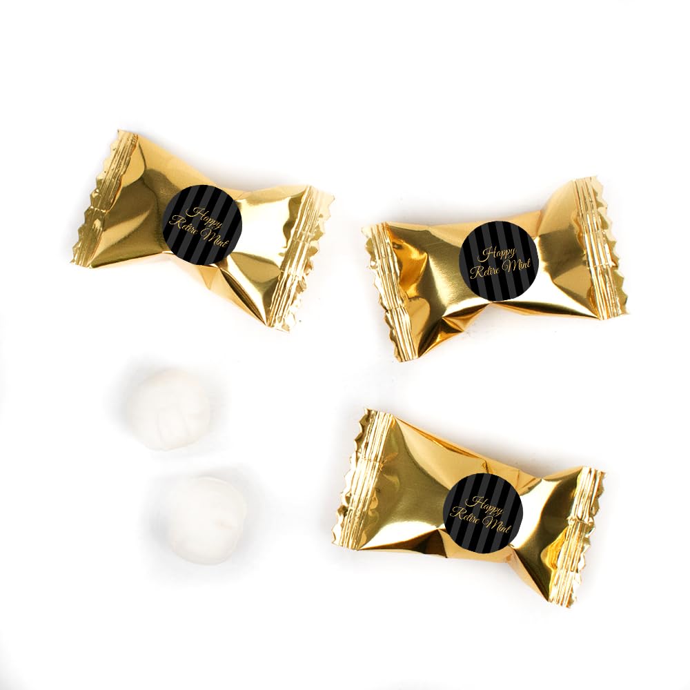 Amazon.com : Retirement Mints Candy Party Favors Gold Individually ...