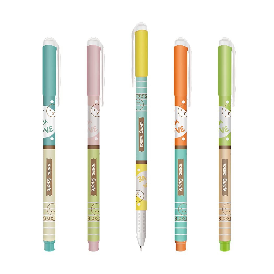 TOTEM Quote Ball | 60 Blue Ink Pen | Scented Ink Pen | Cute Emoji ...