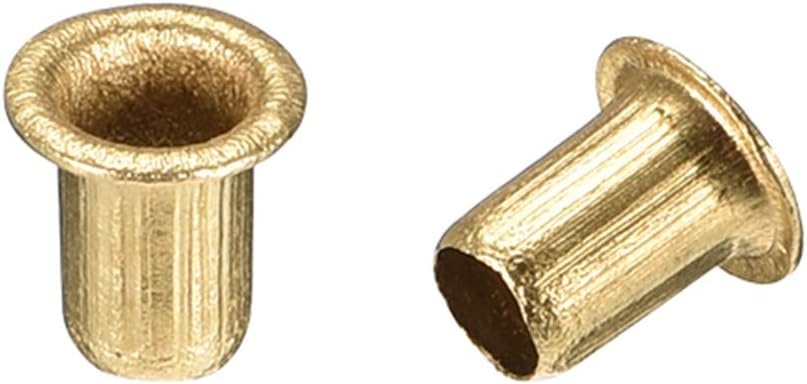 Amazon.com: uxcell Hollow Rivet,2mm x 4mm Through Hole Copper Hollow ...