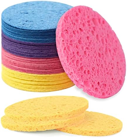 Amazon.com : 50-Count Facial Sponges Compressed Natural Cellulose ...