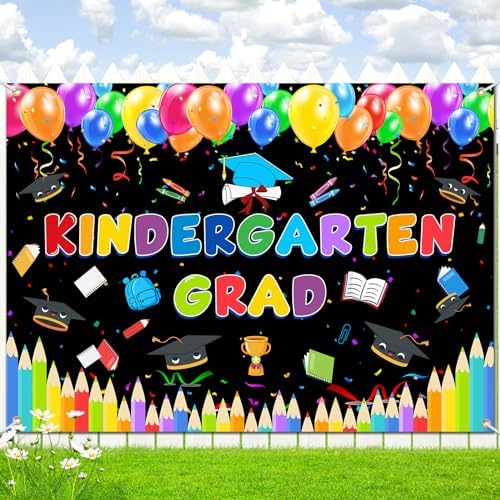 Amazon.com: Kindergarten Graduate Banner, Large Kindergarten Graduation ...