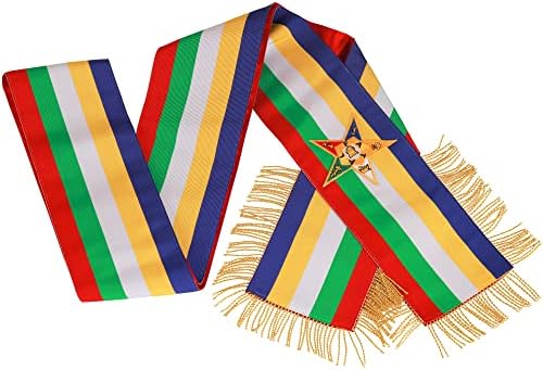 Amazon.com: Masonichub Masonic Order of Eastern Star OES Sash Five ...