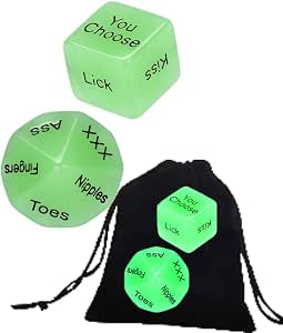 Amazon.com: Generic 2Pcs Luxury Luminous Romantic Love Dice;Fun ...