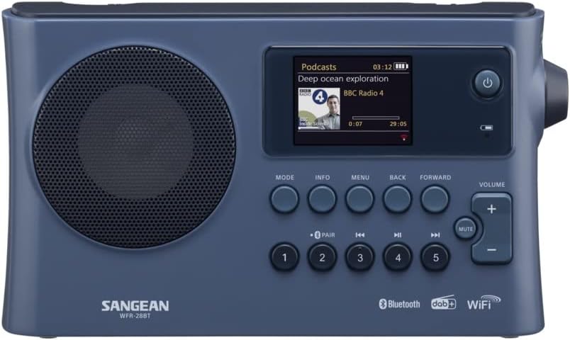 Sangean WFR-28 BT Dark Blue Radio Internet with Dab+ - WiFi - USB - DRM ...