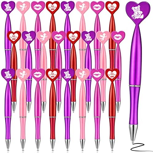 Amazon.com : 120 Pcs Valentine's Day Heart Shaped Pens Heart Ballpoint ...