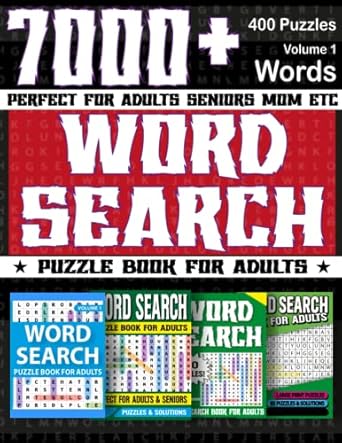 7000+ Word Search Puzzle Book For Adults: 400 Puzzles - Word Search ...
