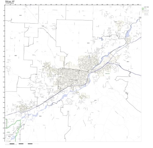 Amazon.com : Billings, MT ZIP Code Map Laminated : Prints : Office Products