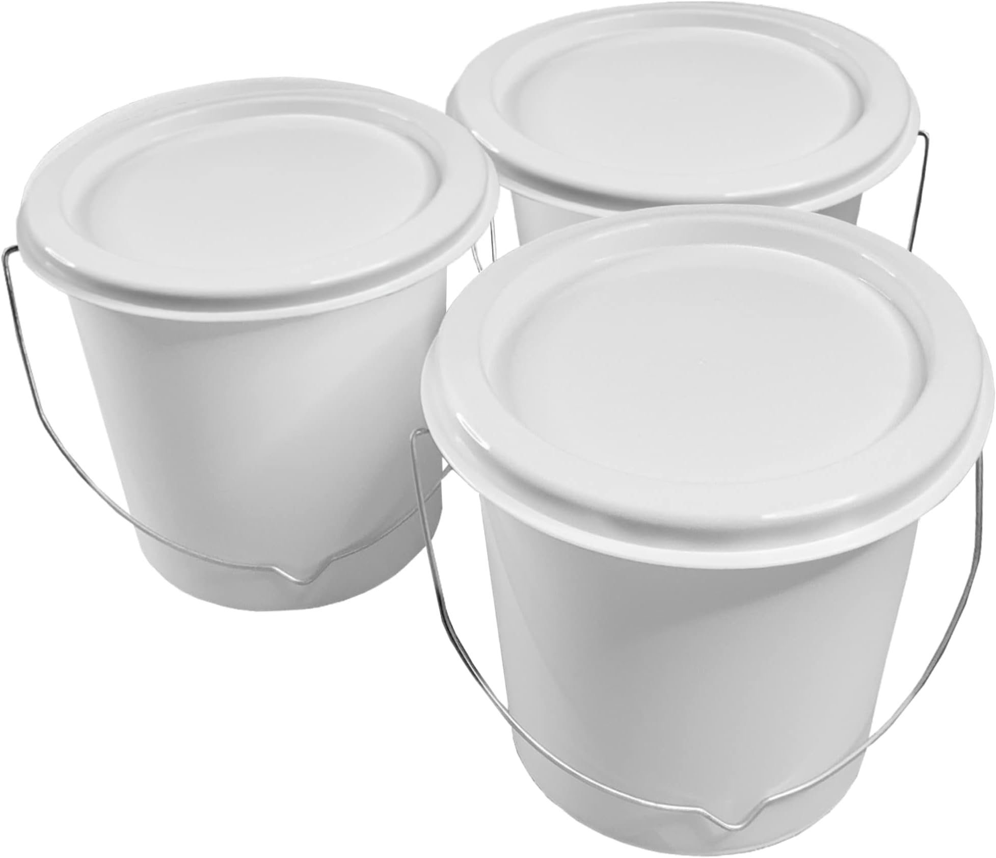 Plastic Paint Kettle Container with Metal Handle and Lid - Buckets ...
