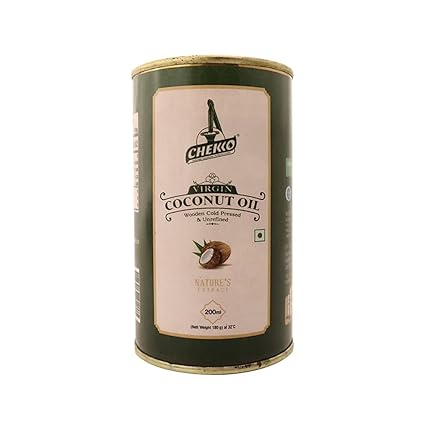 Chekko Cold Pressed Virgin Coconut Oil | 100% Natural & Pure (200 ML ...