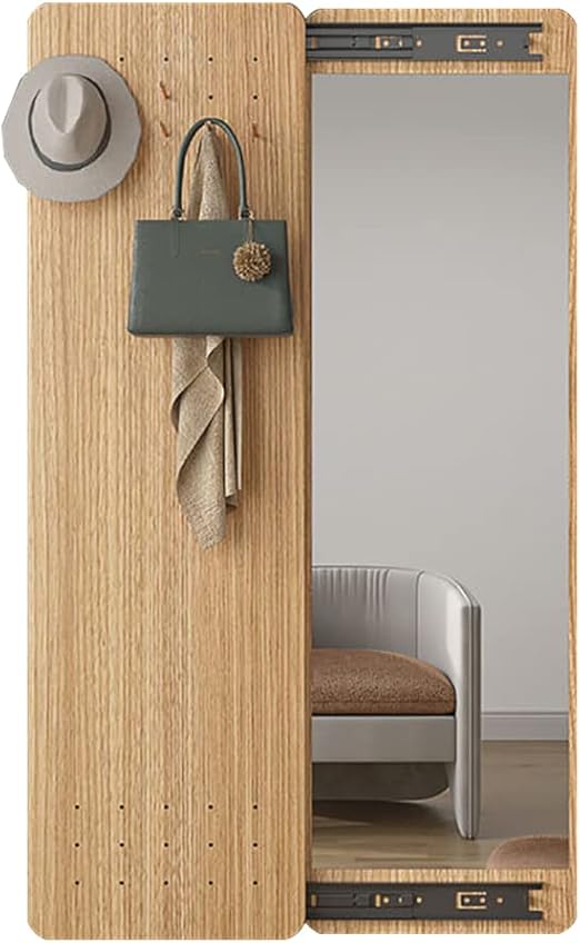 Amazon.com: Ezalor Hide Wall Mounted Full Length Mirror, 47"x16", Coat ...