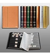 Amazon.com: Prophila Stamp Album Stockbook 60 Black Sides, Leatherette ...