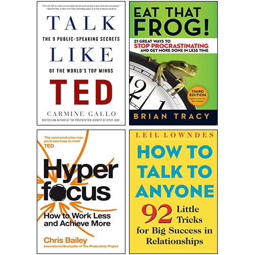 Talk Like TED, Hyperfocus, Eat That Frog!, How to Talk to Anyone 4 ...