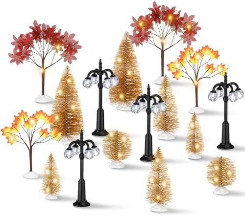 Amazon.com: Namalu 17 Pcs Fall Village Accessories Decoration, Autumn ...