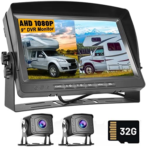 Amazon.com: DVKNM Upgrade Dual Backup Camera Monitor Kit 7" HD 1080P ...