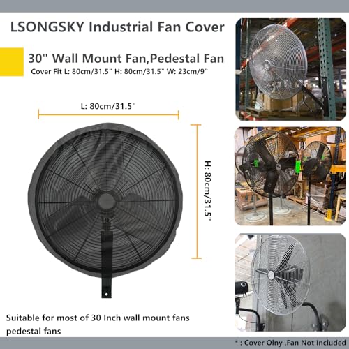 Snapklik.com : Industrial Wall Mount Fan Cover 2 Pack,600D Waterproof ...