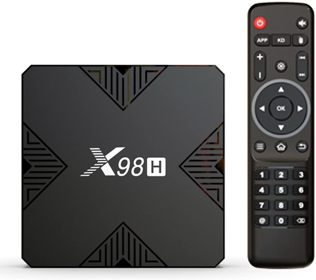 X98H Android 12.0 TV Box, 4 Go De RAM 32 Go De ROM, Prend en Charge Le Double Wi-FI 2,4 G/5 G ...