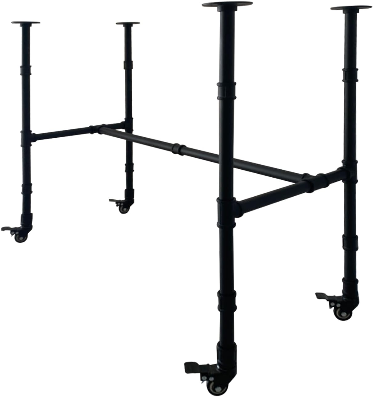 Amazon.com: IFYISUN Industrial Pipe Table Leg Set with Casters,Black ...